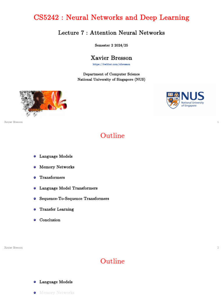 Lecture Attention Neural Networks | PDF | Cognitive Science | Statistical Classification