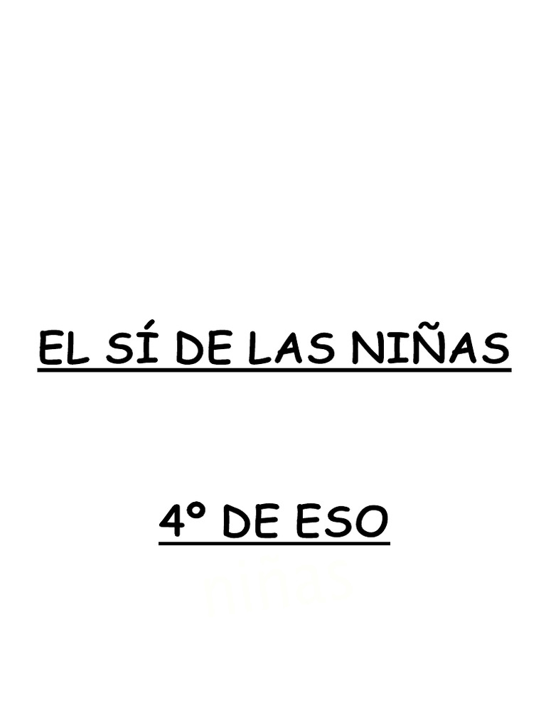 Análisis de "El sí de las niñas" | PDF