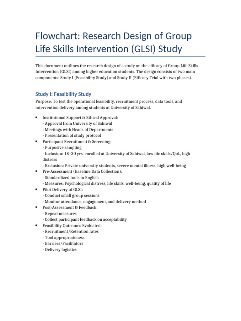 GLSI Research Design Template | PDF