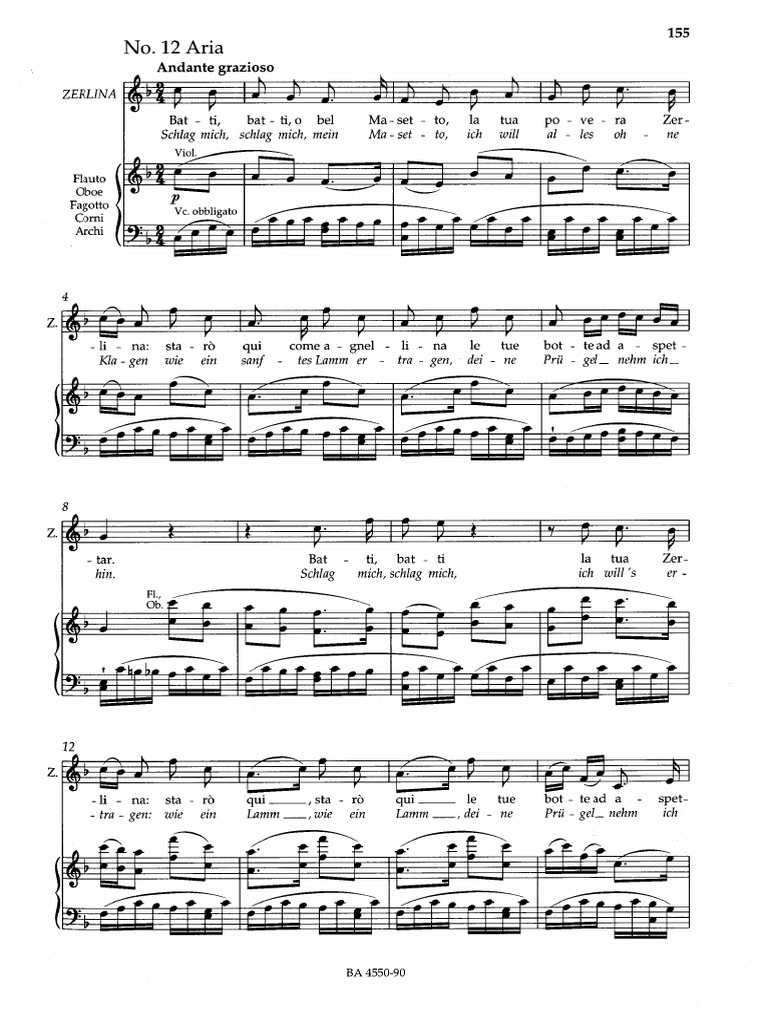 Batti, Batti, o Bel Masetto | PDF