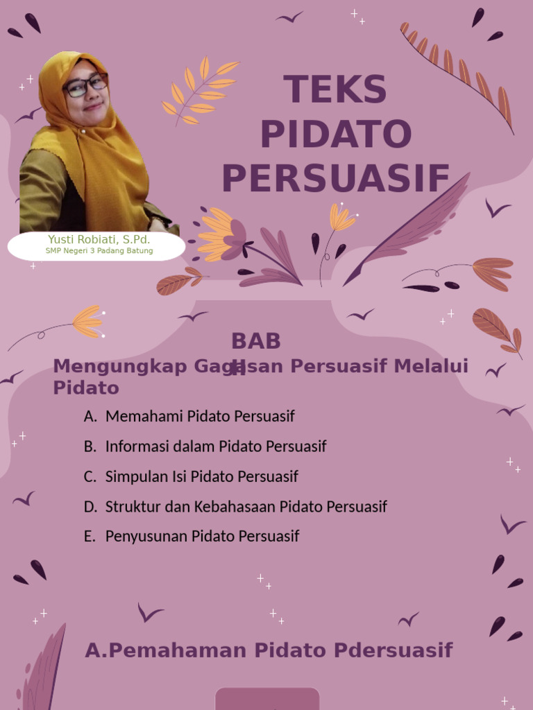 Teks Pidato Persuasif | PDF