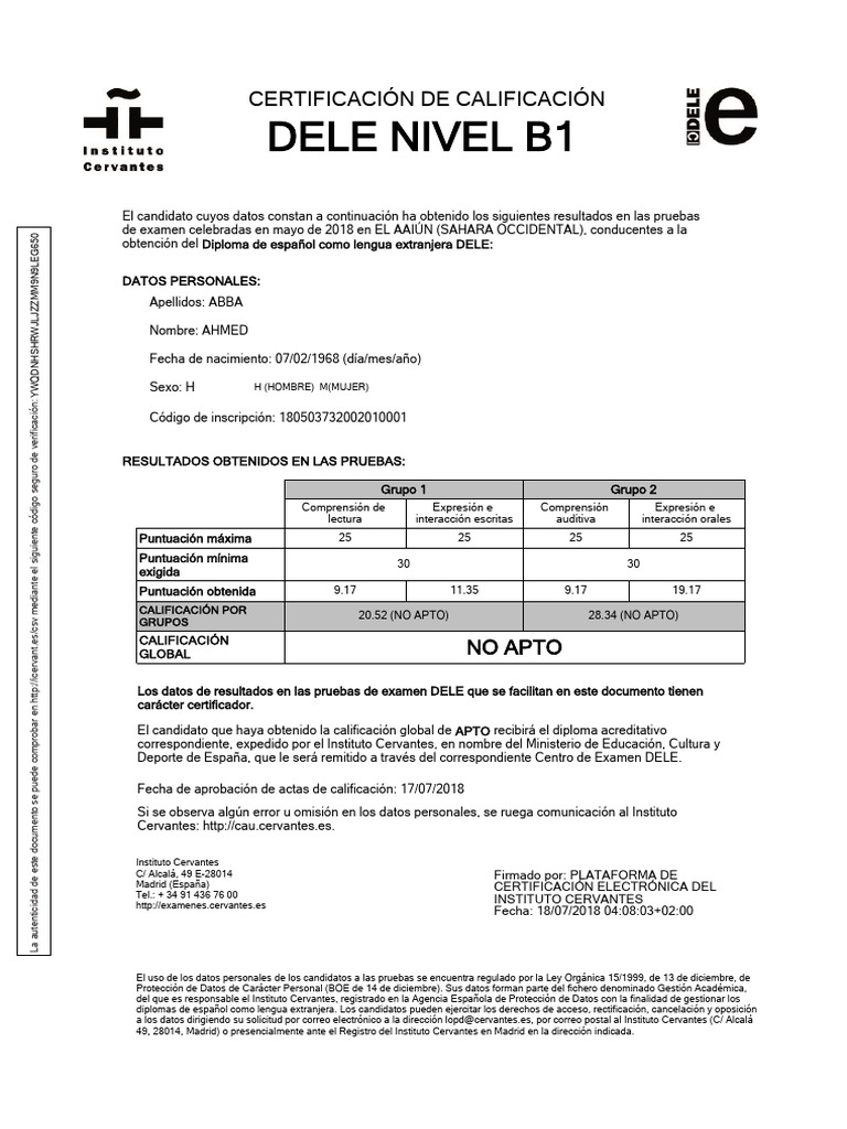 Dele Nivel B1 | PDF | España | Evaluación y evaluación del estudiante