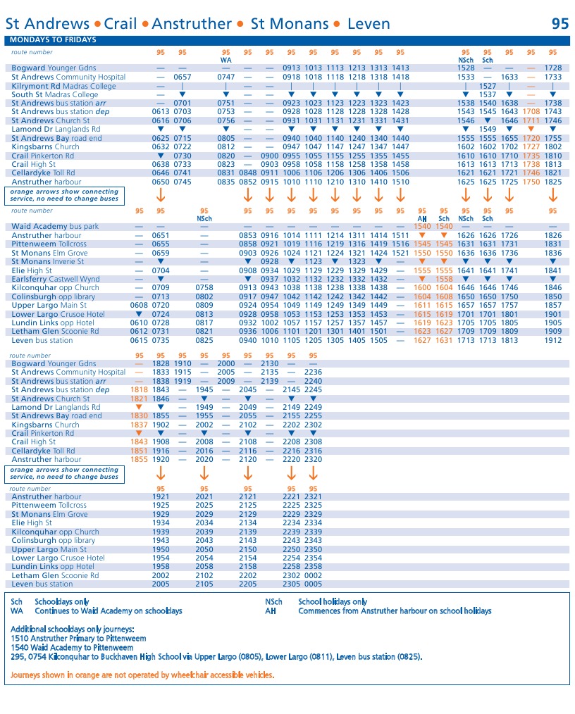 Timetable 17667 95 Fife | PDF | Bus Transport | Public Transport