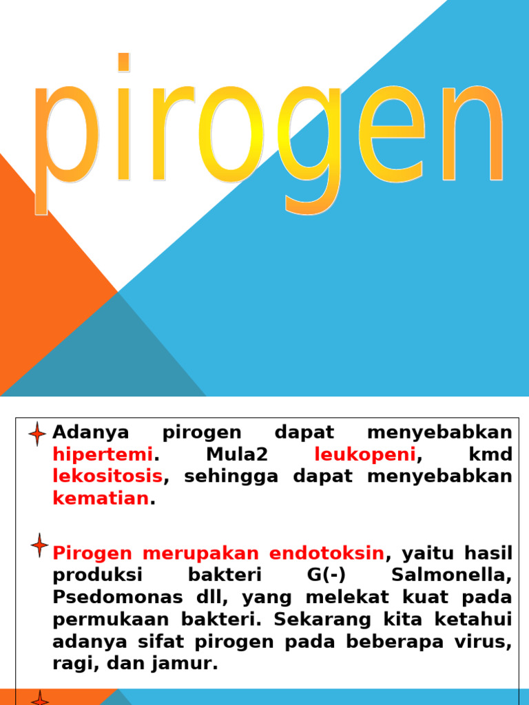 Uji Bebas Pirogen pada Sediaan Injeksi | PDF