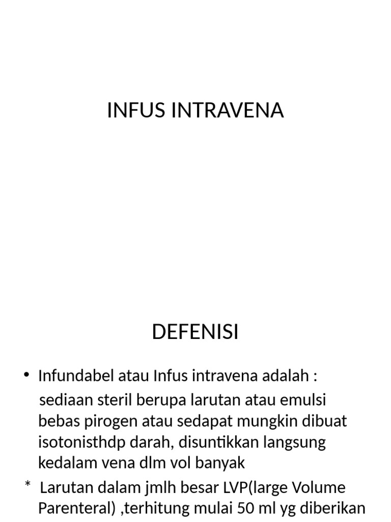 Infus Intravena | PDF