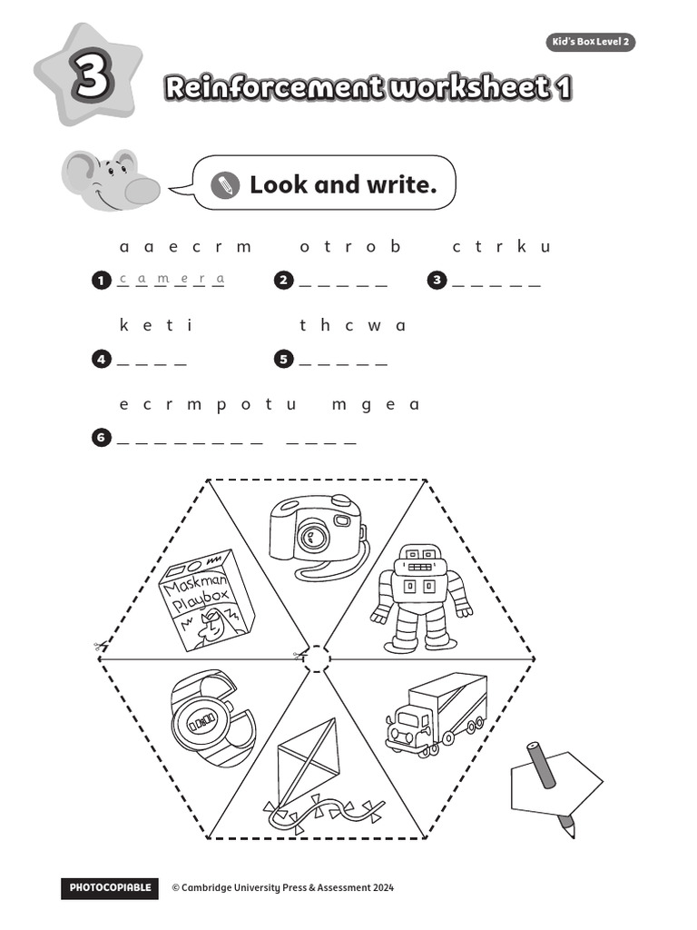 KidsBox AE Level2 Unit3 Reinforcement Worksheet 1 | PDF