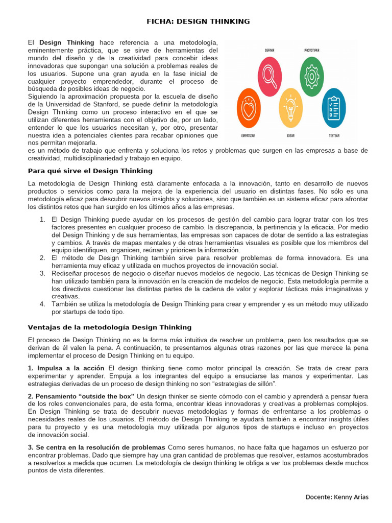 DESING THINKING - 3ro de Secundaria | PDF | El pensamiento de diseño ...