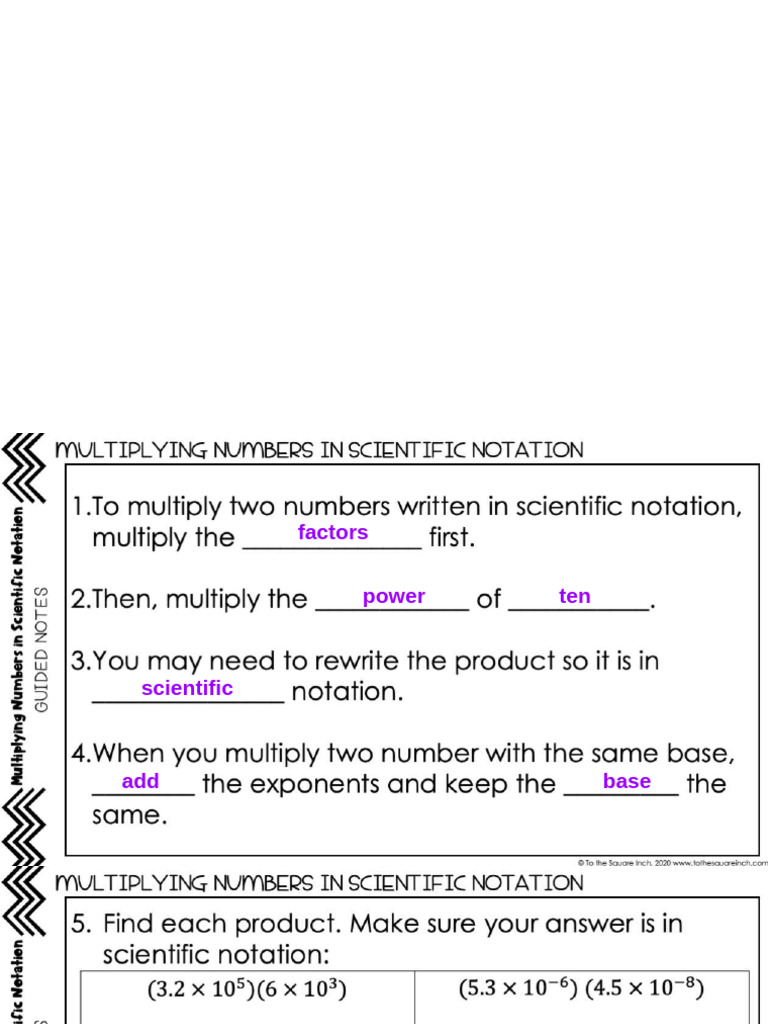 operations+with+scientific+notation+notes copy | PDF