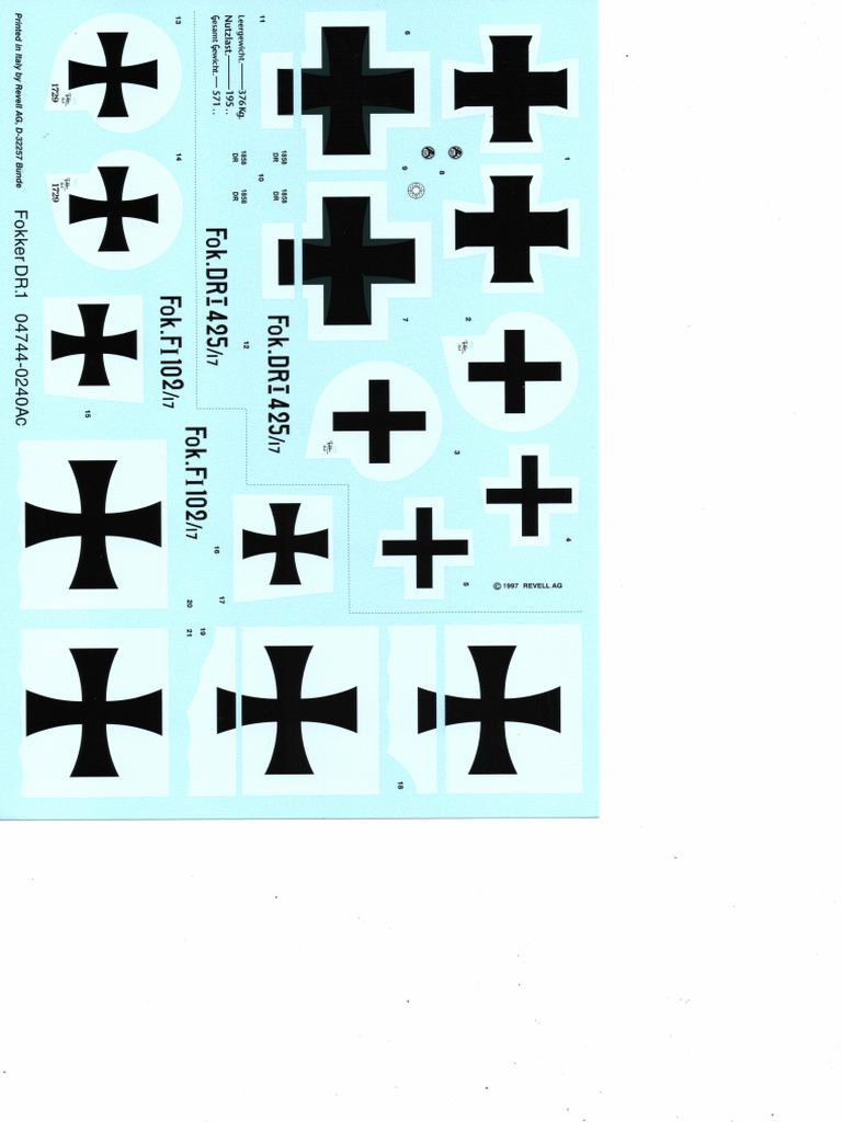 Decals Fokker DR1 Revell | PDF