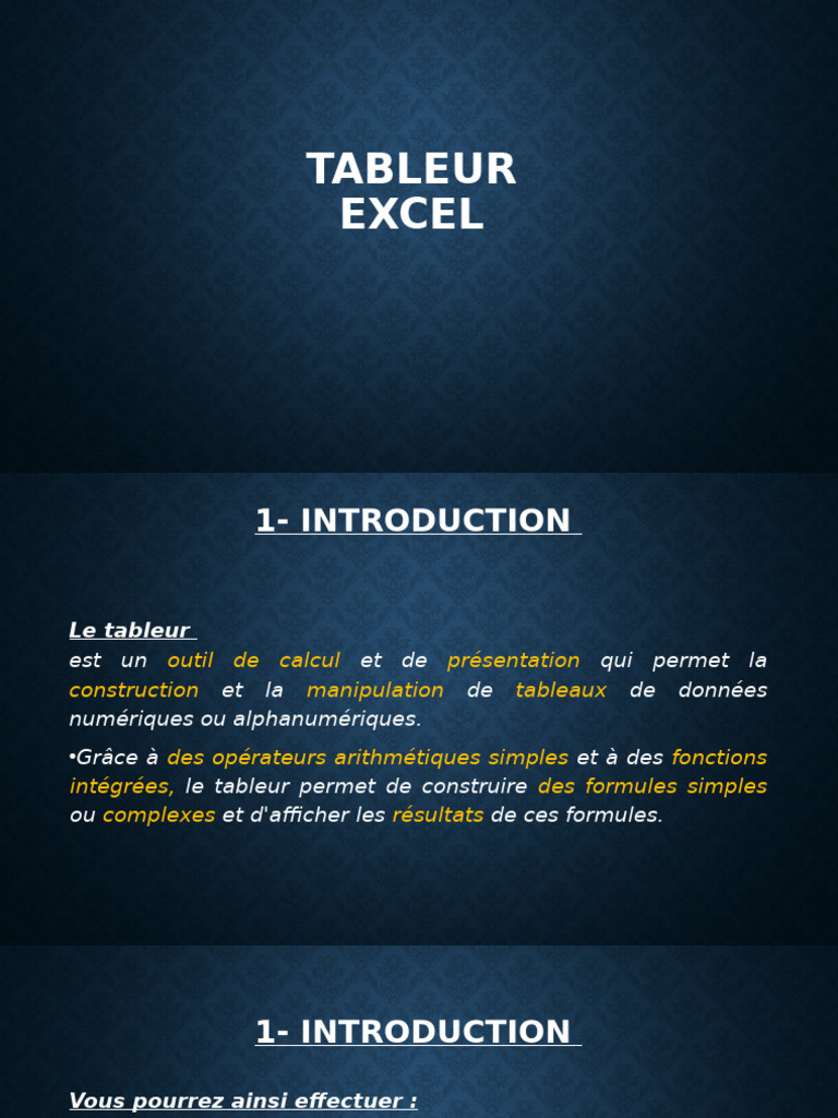 Cours Microsoft Excel | PDF | Microsoft Excel | Feuille de calcul