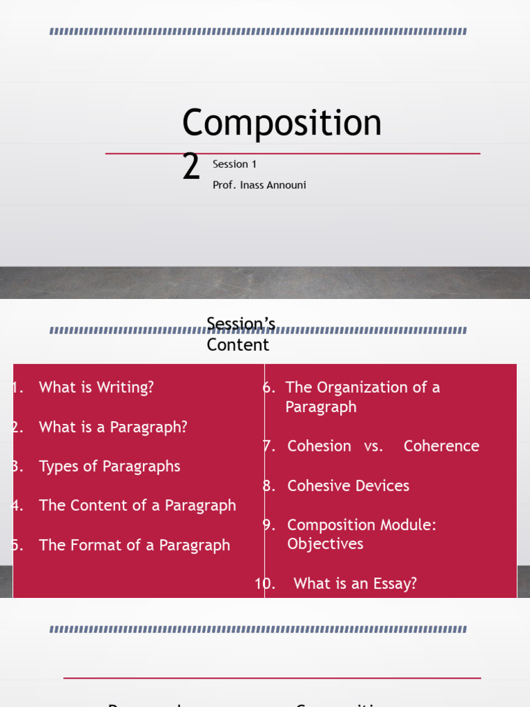 Composition 2 Session 1 (Introduction Review) | PDF | Paragraph | Human Communication
