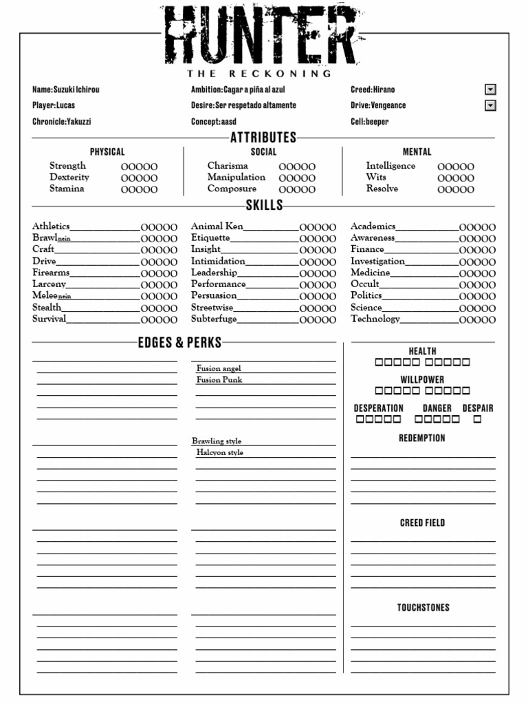 Suzuki Ichirou Character Profile | PDF