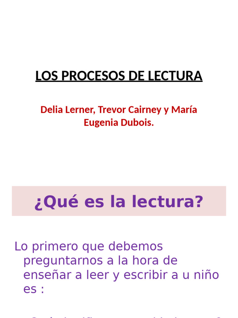 Los Procesos de Lectura | PDF | Enseñando | Escuelas