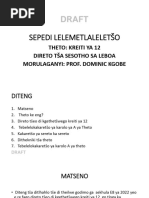 Lesson Plan Sepedi | PDF