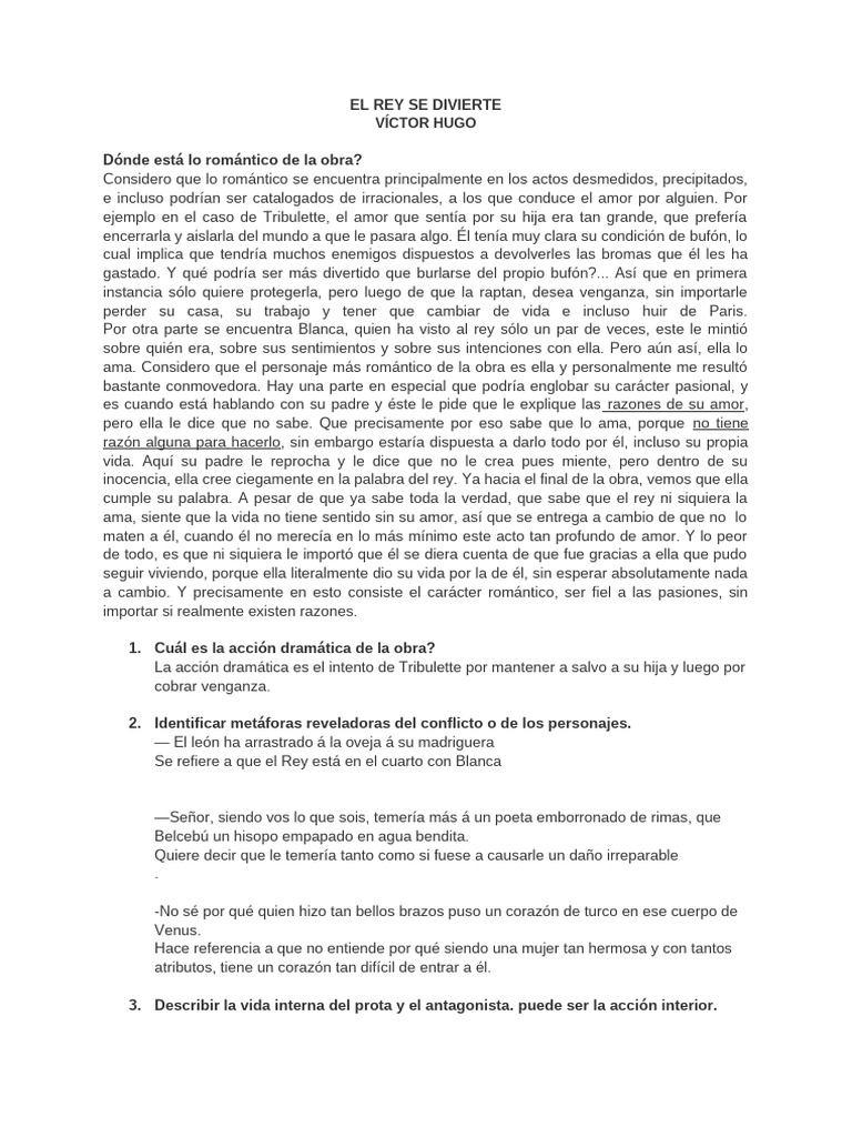 El Rey Se Divierte | PDF | Amor