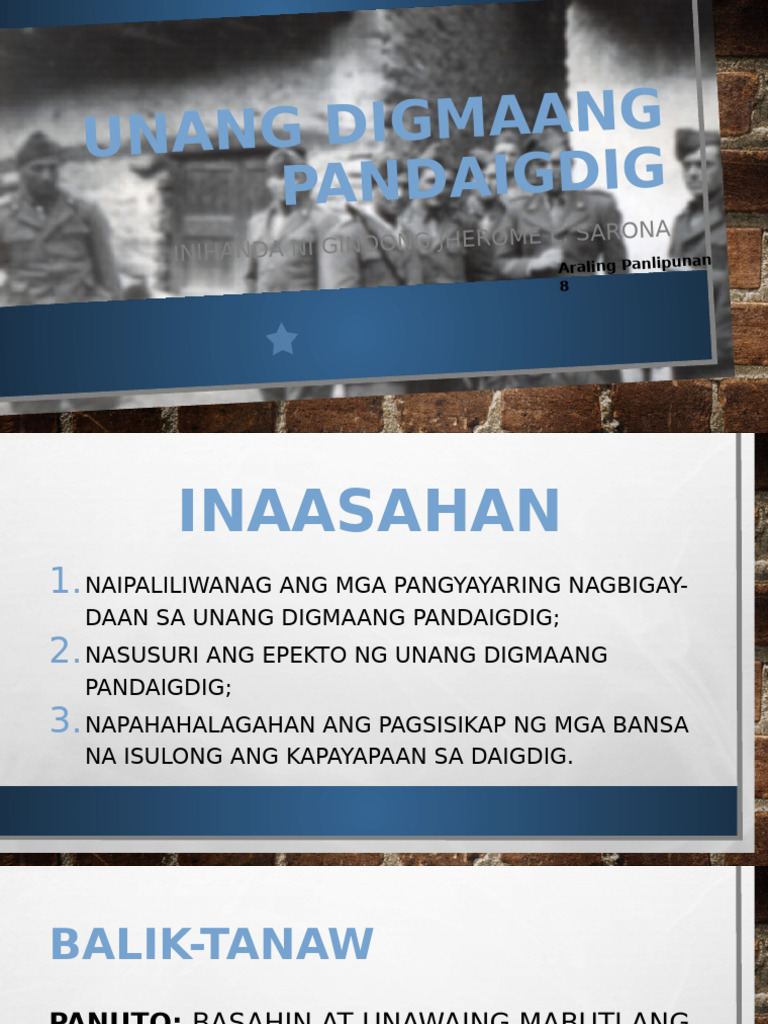 Unang Digmaang Pandaigdig | PDF