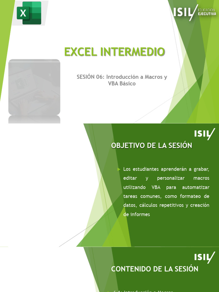 Excel Intermedio - S06 | PDF | Microsoft Excel | Visual Basic para Aplicaciones