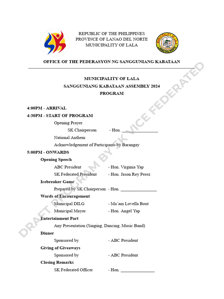SK Municipal Assembly 2024 | PDF