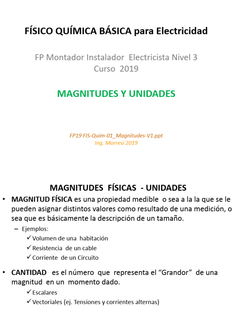FP19 FIS-Quim-01 - Magnitudes-V1 | PDF