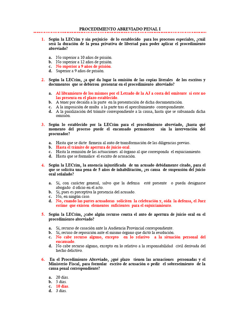 Procedimiento Abreviado Penal I | PDF | Fiscal | Apelación