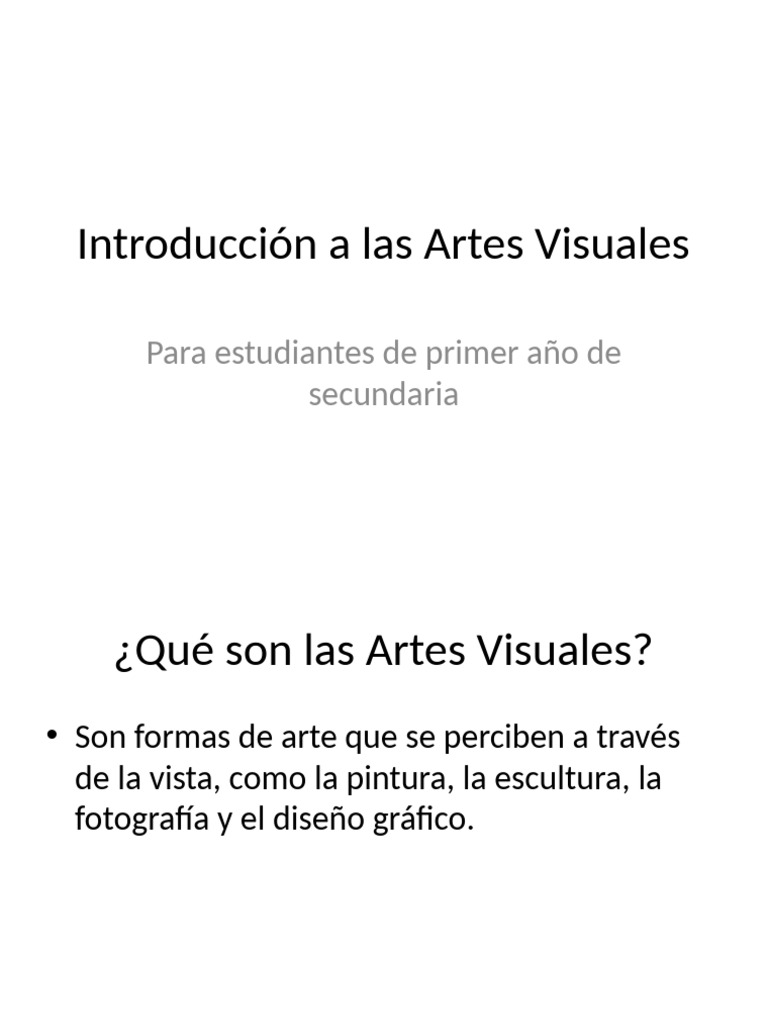 Introducción a las Artes Visuales | PDF