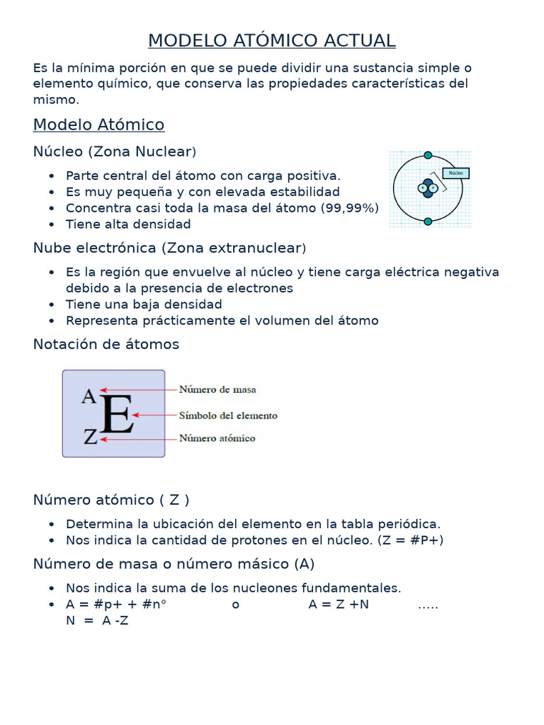 Modelo Atómico y Números Cuánticos | PDF | Átomos | Núcleo atómico