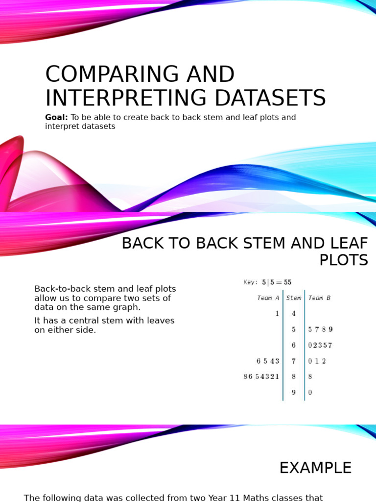 L9 Comparing and Interpreting Datasets | PDF | Statistics