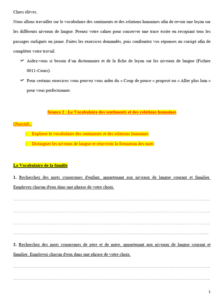 Synonymes de Mère Adoptive | PDF | Linguistique