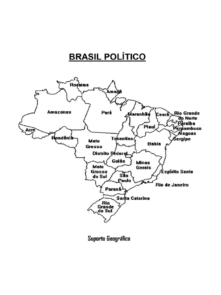 1 Mapa Brasil Divisão Política Com Nome Dos Estados | PDF