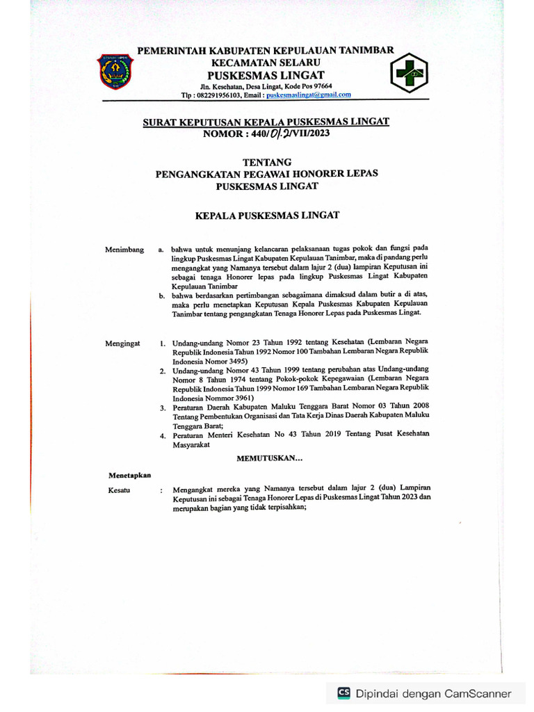 SK 2023 (Perorangan) | PDF