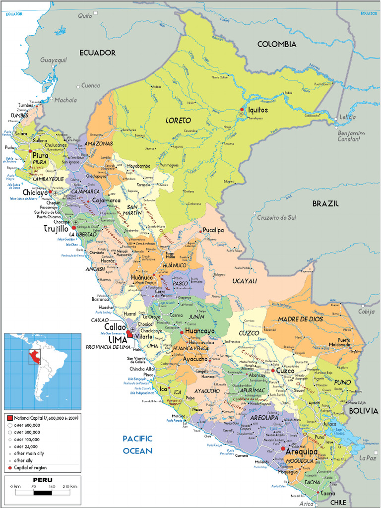 Mapa de Peru Politico | PDF