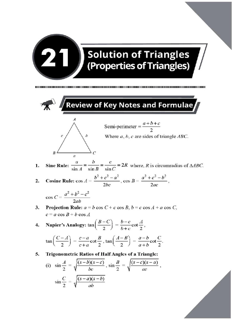 Solutions of Triangle | PDF