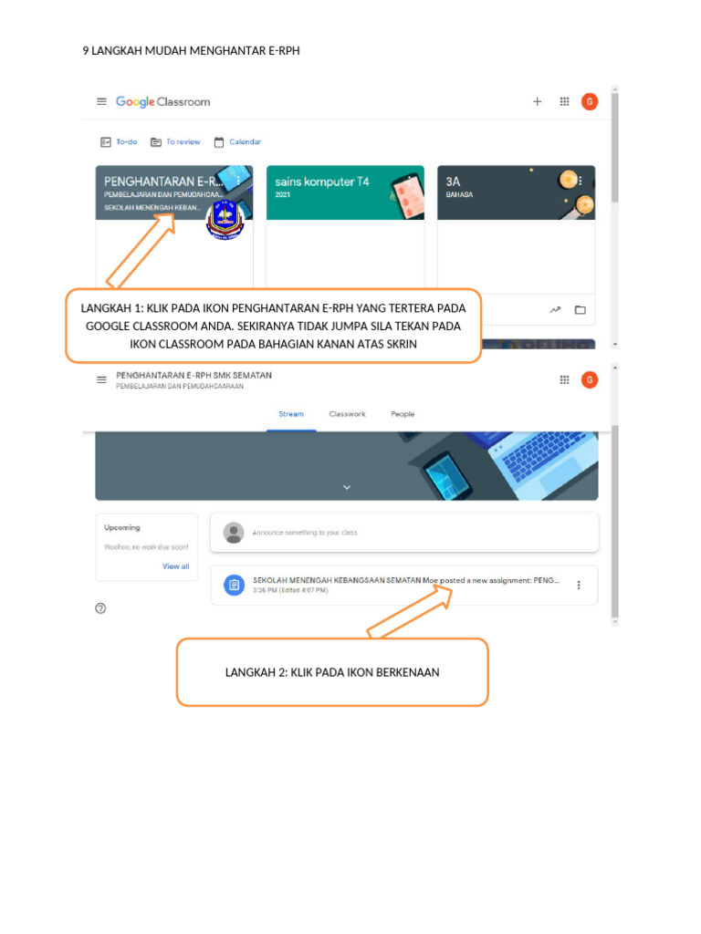 Cara Mudah Menghantar E-RPH | PDF