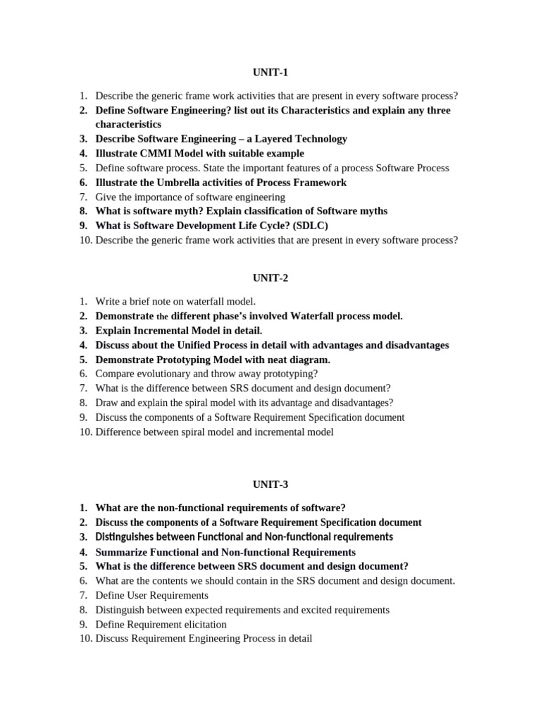 PSE Unit Wise QB | PDF