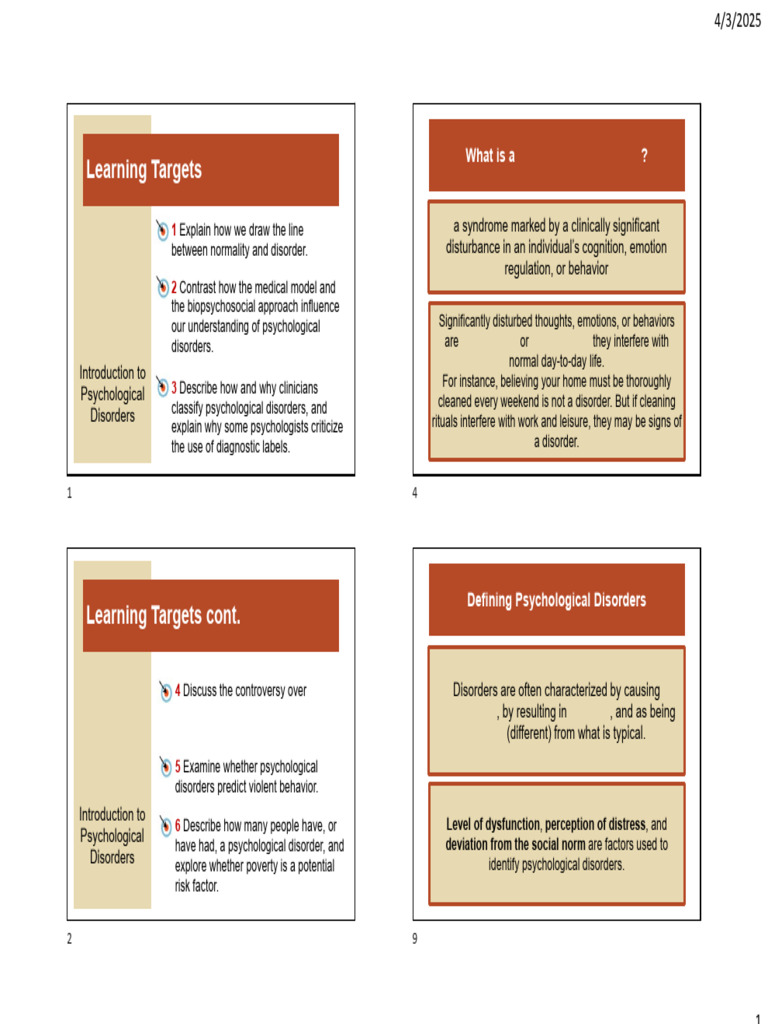 Introduction to Psychological Disorders | PDF | Mental Disorder ...
