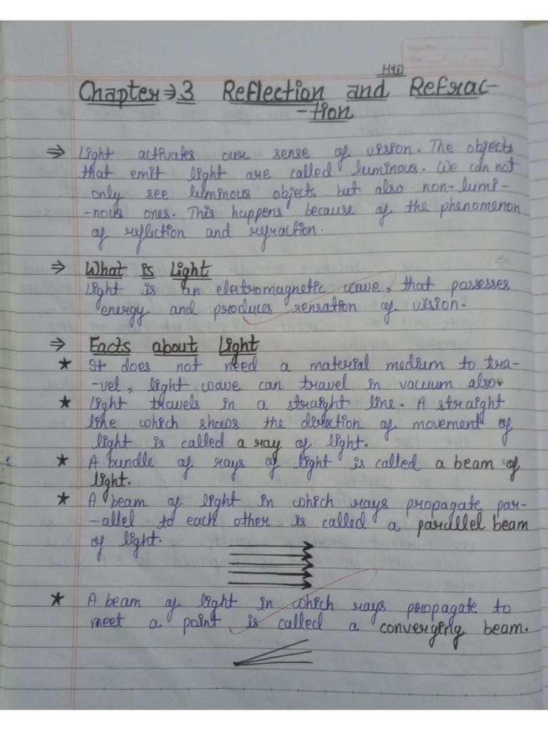 Light (Reflection of Light) | PDF