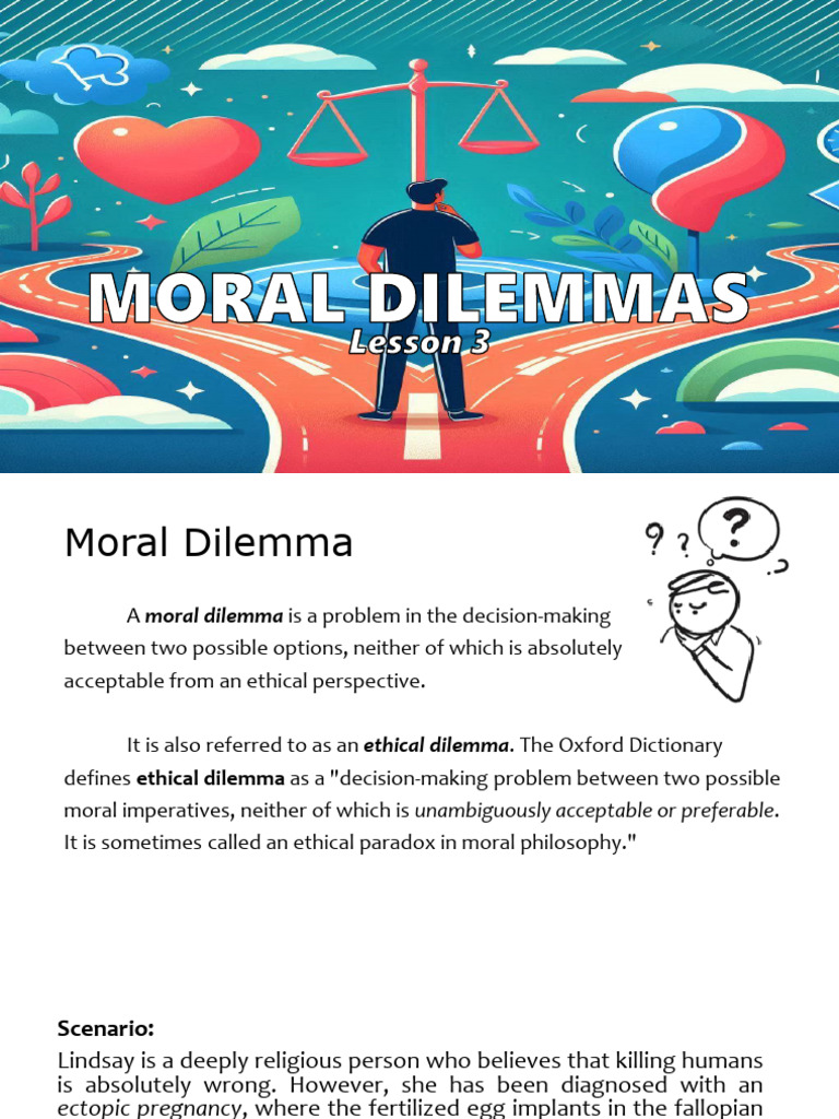 C1 Lesson 3 Moral Dilemmas | PDF | Pregnancy