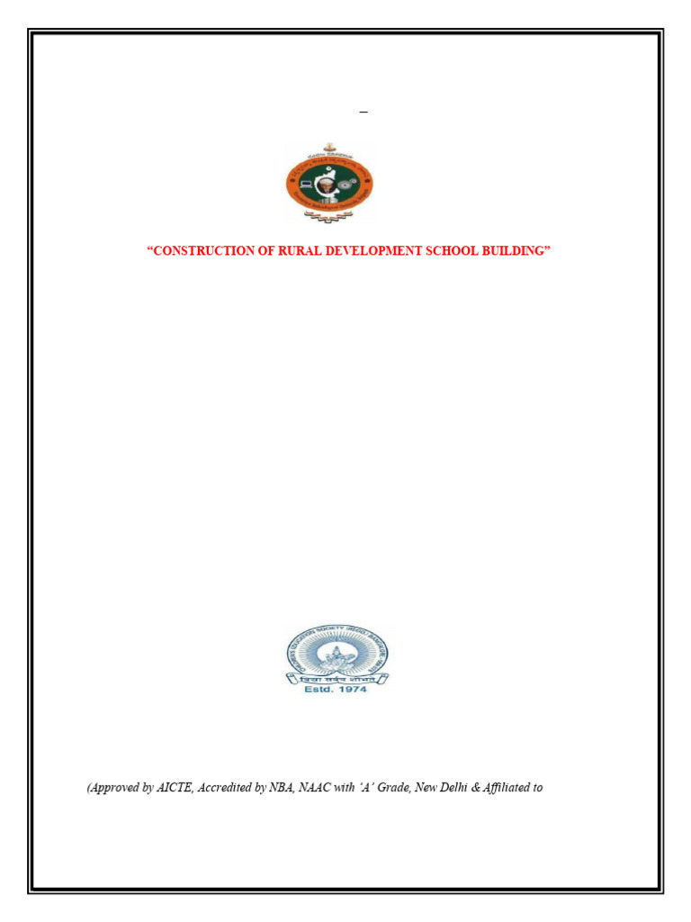 Nagaraja M L Internship Report | PDF | Masonry | Foundation (Engineering)