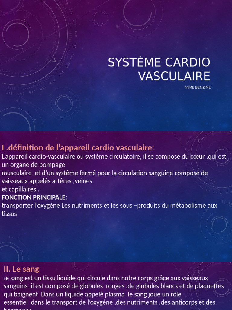 Système Circulatoire | PDF | Sang | Lymphe