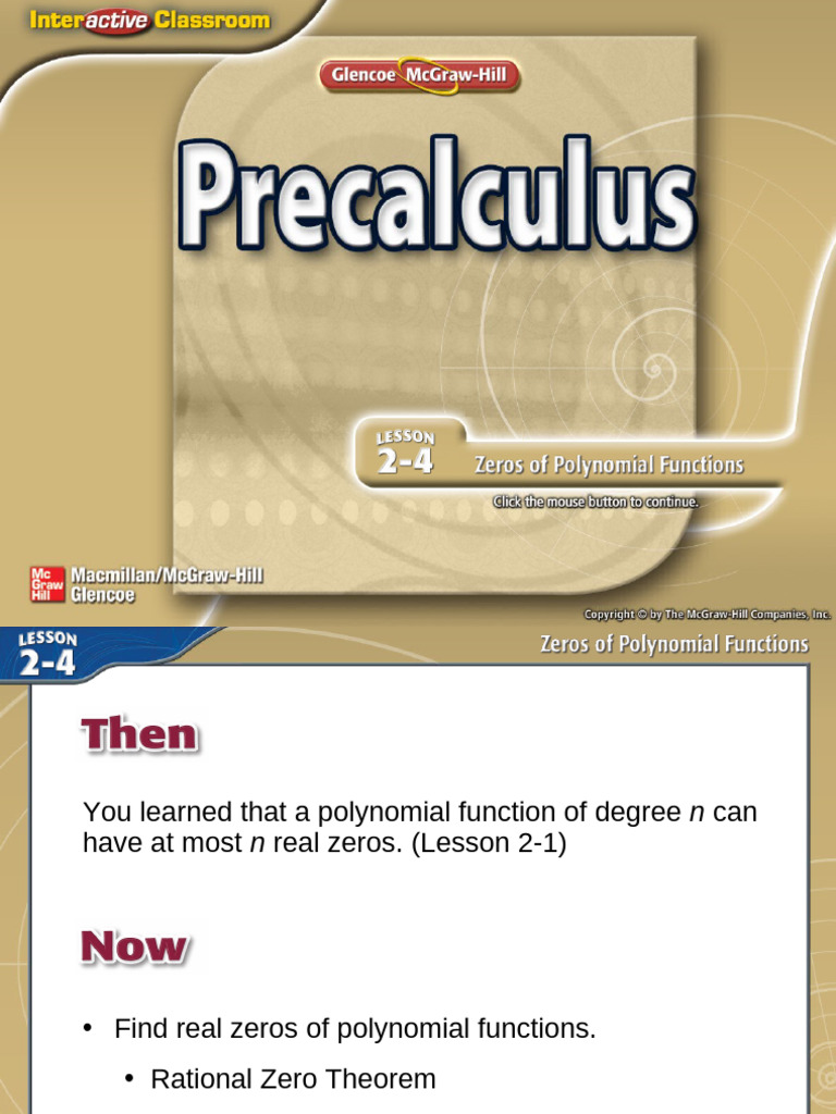 Finding Real Zeros of Polynomial Functions | PDF | Zero Of A Function ...