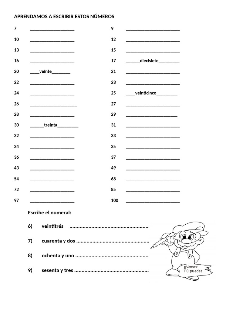 Cómo Escribir Números en Español | PDF