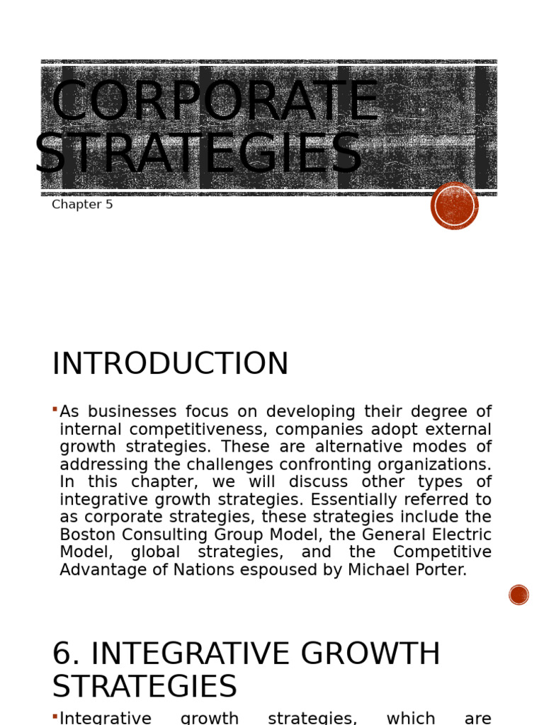 Corporate Growth Strategies Explained | PDF | Strategic Management ...