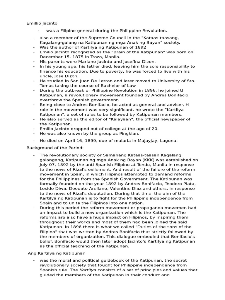 Kartilya of The Katipunan (REVISED) | PDF | Spanish East Indies ...