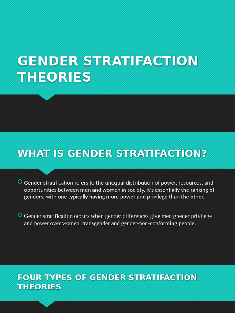 Gender Stratifaction Theories 1 | PDF | Gender Studies | Feminism