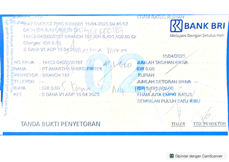 Scan Slip Setor Dana RF Adp 11.04.25 | PDF