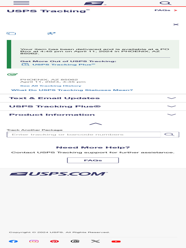 USPS Tracking® Results | PDF | United States Postal Service | Washington