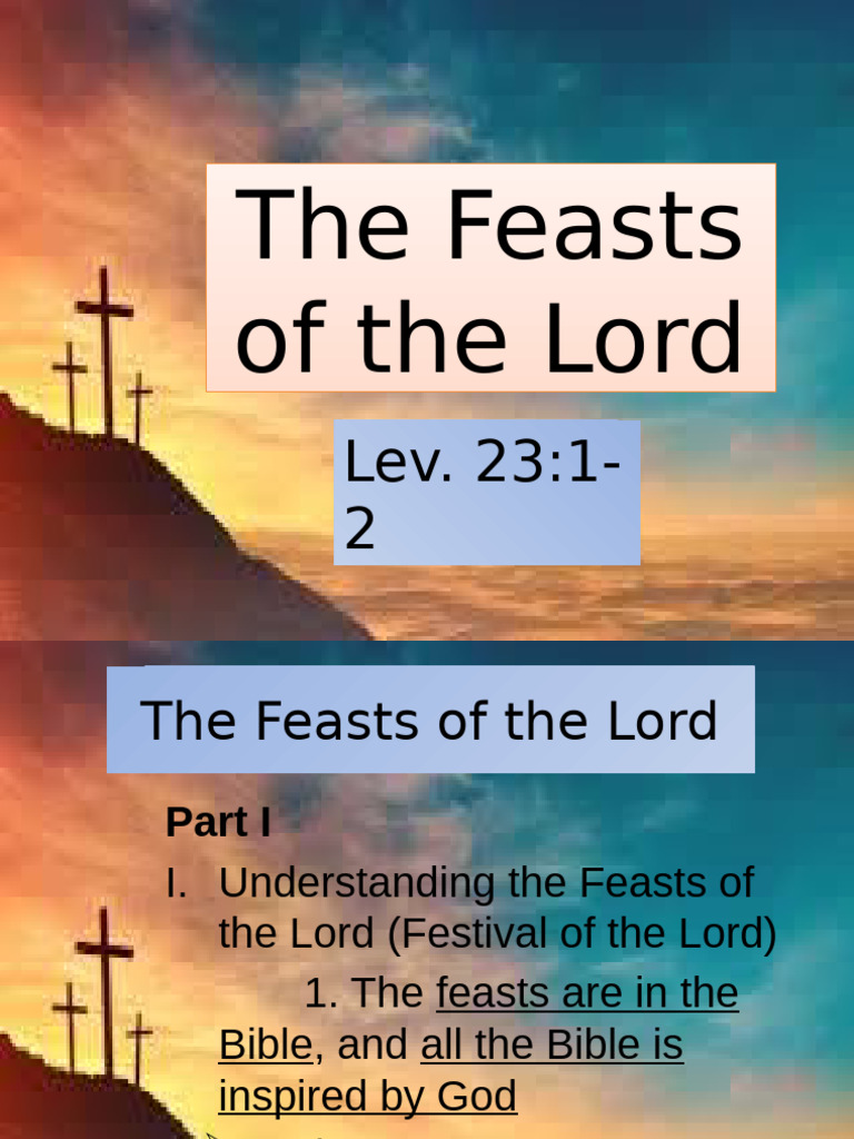 The Feasts of The Lord | PDF | Rosh Hashanah | Passover