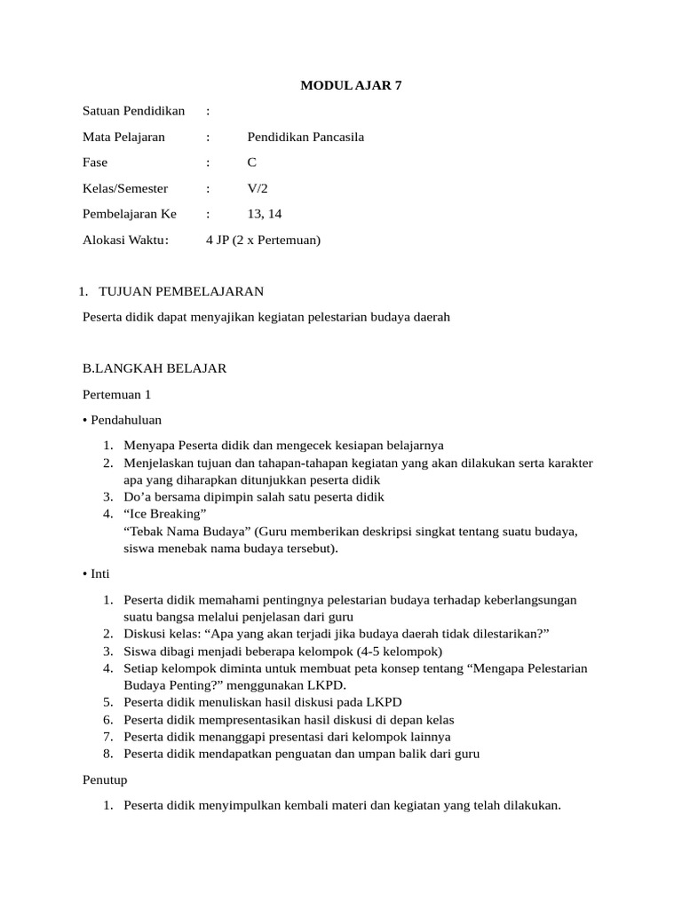 modul ajar 7 ips[1] | PDF
