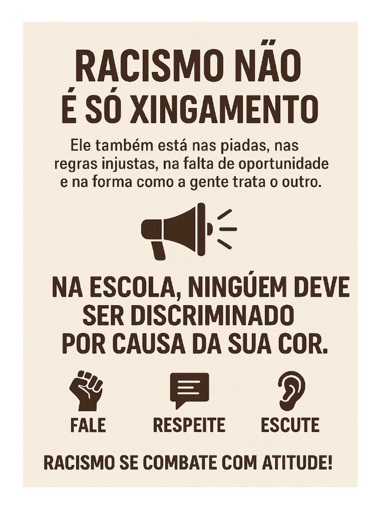 Campanha Contra o Racismo Na Escola | PDF