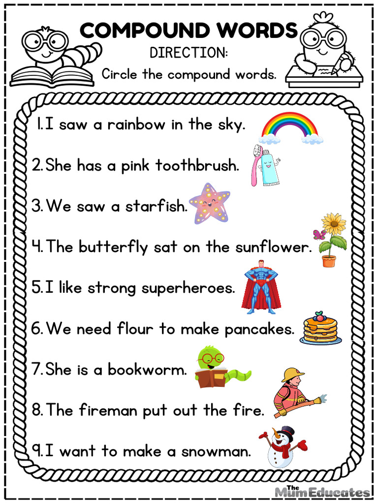 Compound Words Worksheet 1 | PDF